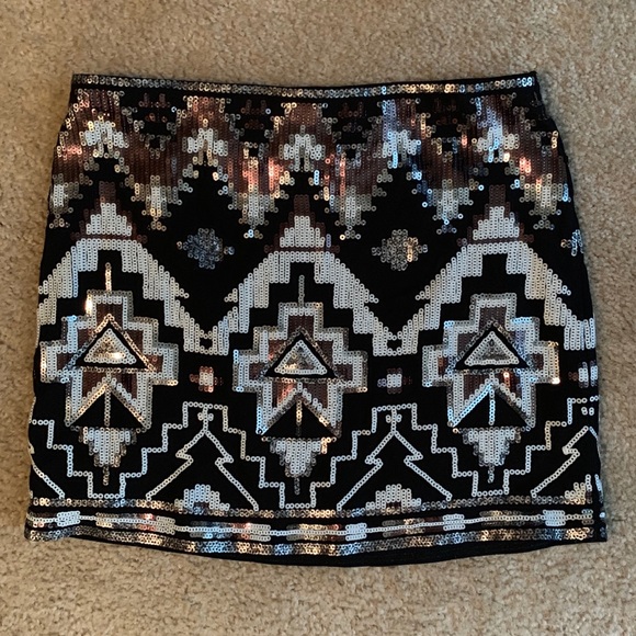 Express | Skirts | Express Sequin Mini Skirt Xs | Poshmark